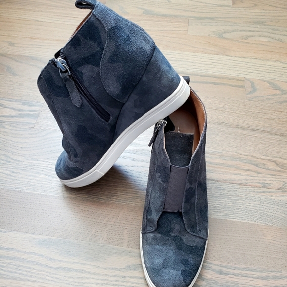 Paolo | Shoes | Linea Paolo Camouflage Wedge Zipper Sneaker Sz 65 ...